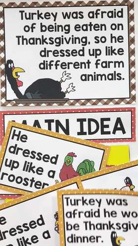 Turkey Trouble Thanksgiving Reading Comprehension & Read Aloud Book ...