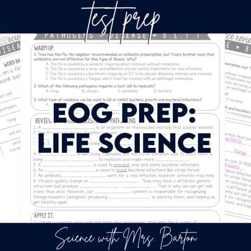 NC EOG Prep | 8th Science | Life Science Standards (L.1, L.2, L.3, L.4 ...