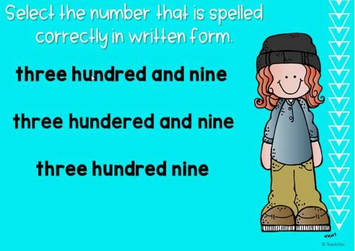 2nd Grade Reading and Writing Numbers Boom Cards by Math with Marneshia