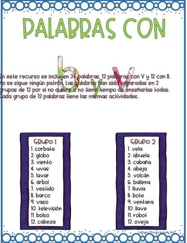 Ortografia palabras con b y v actividades by Insight Butterfly | TPT