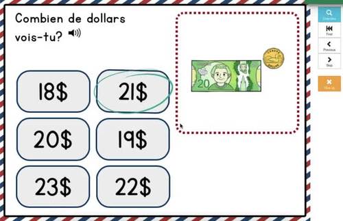 Canadian Money to $50 up to 50 dollars French Digital Boom Cards