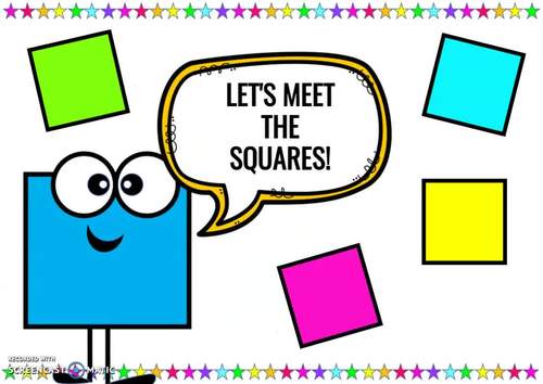 Square Shapes Boom Cards™ Distance Learning Math by Creating 4 ESL