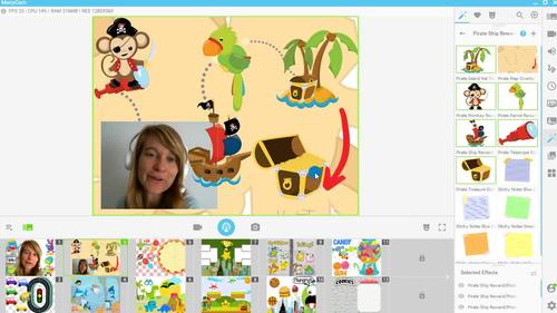 Manycam Rewards! Pirate Map and Ship Reward for Teaching English Online ...