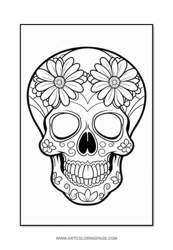 Creepy Cute Skulls Coloring Pages Vol 4: Unleash Your Inner Artist!