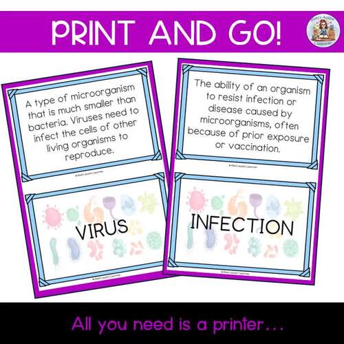 Microbes Vocabulary Hunt Gallery Walk, Grade 6, Australian Science ...