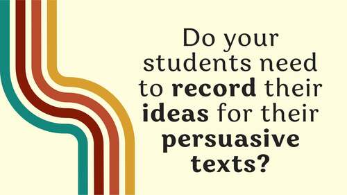 Opinion or Persuasive Writing Graphic Organizers for 3rd 4th & 5th Grade