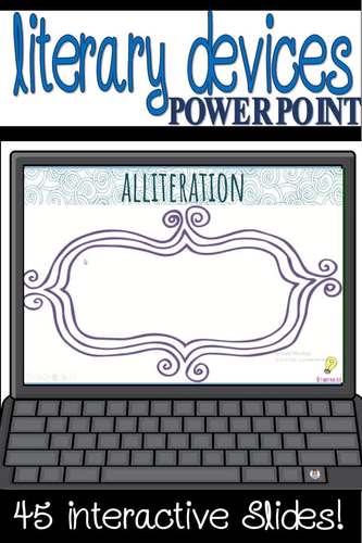 Literary Devices Power Point Presentation Distance Learning by 3 Sweet Peas