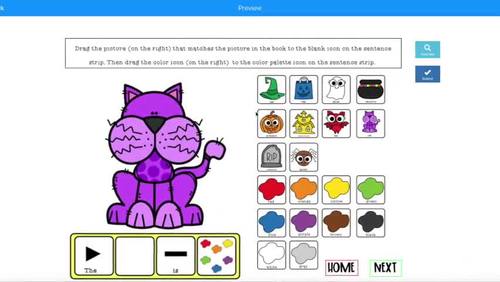 HALLOWEEN COLORS BOOK, DIGITAL BOOM CARDS (SPEECH THERAPY) by SLP Britt