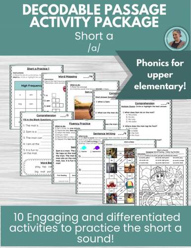 Short a | Decodable Passage | Phonics Activities | Comprehension Questions