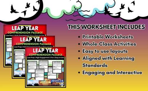 Leap Year & Leap Day Reading Comprehension Unit | 20 Printable Passages ...