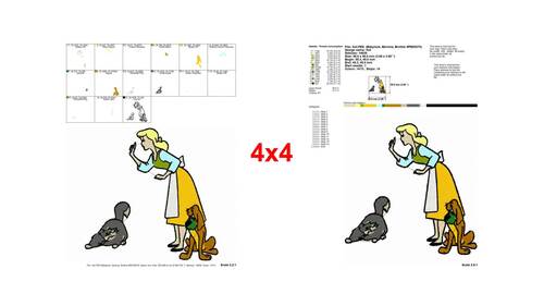 Cinderella Scolding Lucifer and Bruno Disney Cartoon Embroidery Designs ...