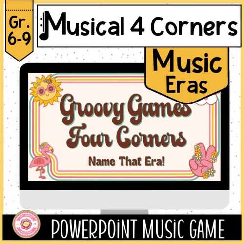 Music Eras 4 Corners Listening Game for Middle School POWERPOINT EDITION