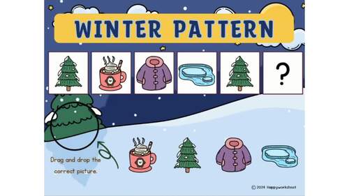 Winter Patterns Digital Activities | Drag and Drop | Google Slides ...