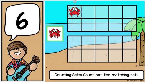 SUMMER Theme Counting Sets to 20 - Distance Learning Google Slides ...