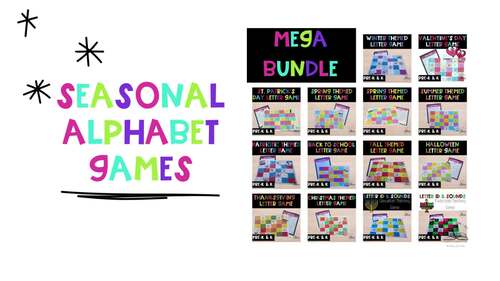 Letter Identification & Sounds Intervention & Center Games Year Long ...