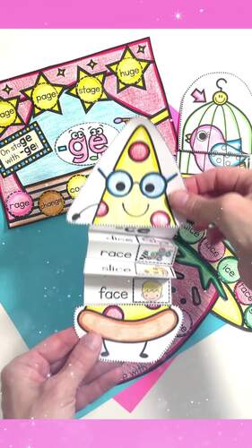 BUNDLE -CE & -GE Ending Soft C & Soft G Phonics Crafts Worksheets VCe ...