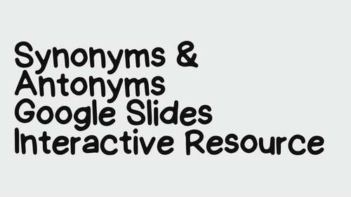 Synonyms and Antonyms Valentine's Day Google Slides Activity | TPT