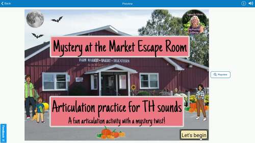 Escape Room Solve the Mystery TH Articulation by Speech Store by Nancy ...
