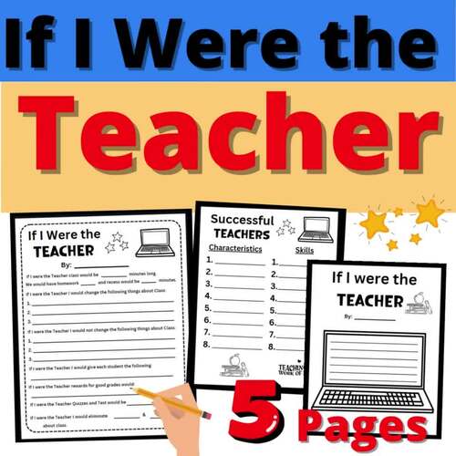 If I were the Teacher Writing Activity Resource Teacher Appreciation