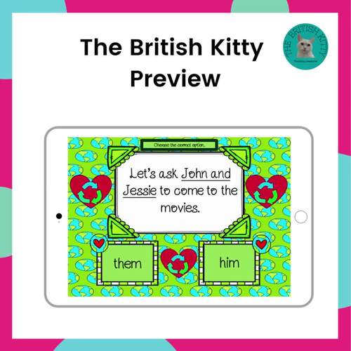 Earth Day Pronouns Grammar Boom™ Cards by The British Kitty | TPT