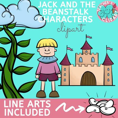 Jack and the Beanstalk characters and elements Clip Art by Teacher's ...