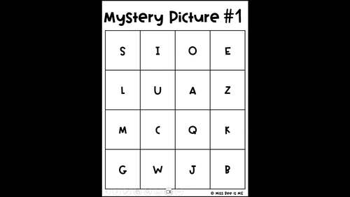 Alphabet Mystery Pictures- Uppercase and Lowercase Letters by Miss Bee ...