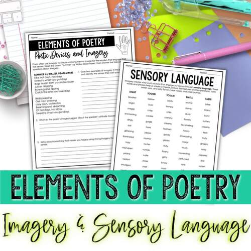 Imagery and Sensory Language in Poetry Activity and Mini-Lesson by Hey ...