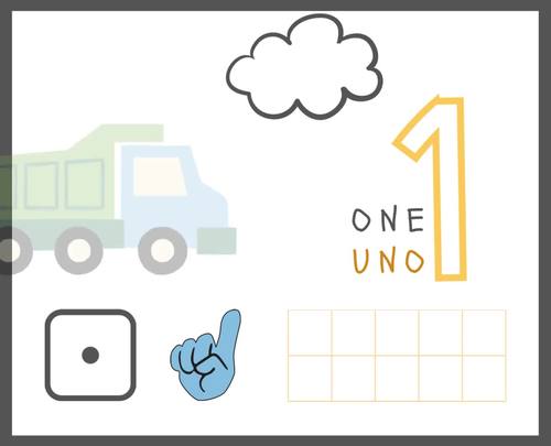 Bilingual Counting Mats (0-10): Dump Truck Construction Vehicle | TPT