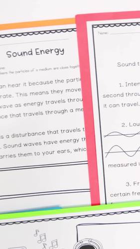 Sound Energy and Waves Activity by Teaching Muse | TPT
