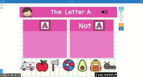 Alphabet BOOM cards™ Digital Activity | Letter Sort | Beginning Sound