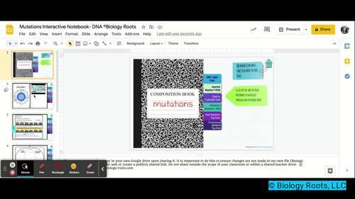 Mutations Digital Interactive Notebook by Biology Roots | TPT