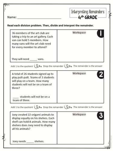 Long Division Worksheets and Google Form Assessment - 4th Grade Math Review