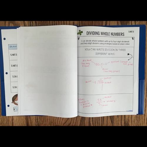 5th Grade Math Interactive Notebook - Whole Numbers by Love Learning