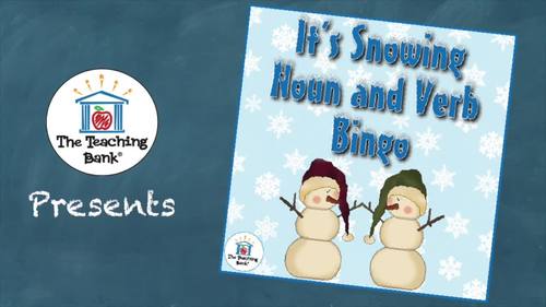 Winter Noun and Verb Bingo by The Teaching Bank | TpT
