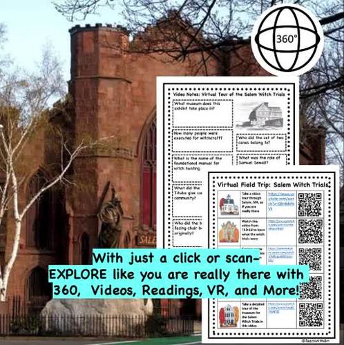 Salem Witch Trials Virtual Field Trip Webquest for Middle and High School