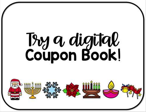 Winter Holiday Coupon Books Student Gift | Digital and Printable ...
