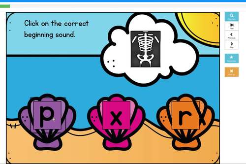 Boom Cards™ Beginning Sounds Distance Learning Ocean Theme | TPT