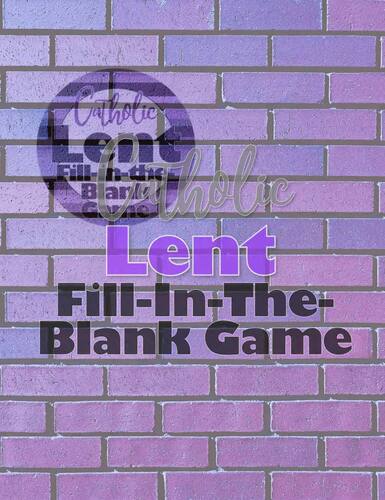 Lent Game | Prayer, Almsgiving, & Fasting Notes Fill-in-the-blank Word ...
