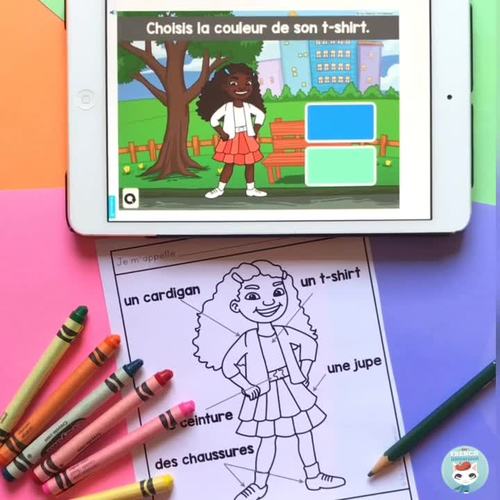 French Writing Center: centre d'écriture French Boom Cards | TPT