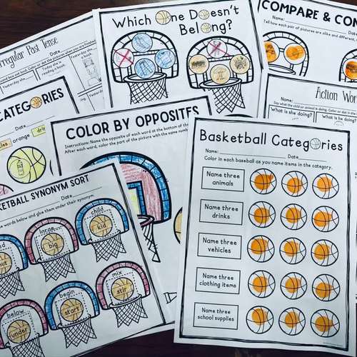 Basketball Quick NO PREP Language Pack + Google Slides Digital Option