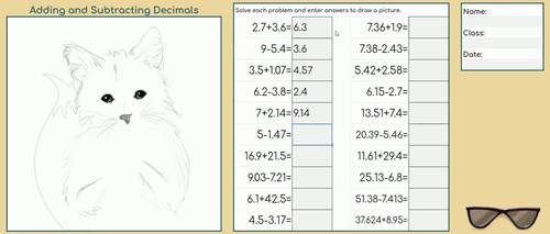 Decimals | Bundle | Distance Learning | Mystery Picture by Math is Easy