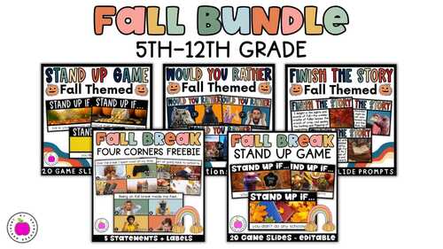 Fall Icebreaker Games and Activities Bundle by KJ Inspired Resources