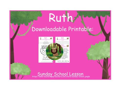 Ruth - Sunday School Lesson by Sunday School Jungle | TPT