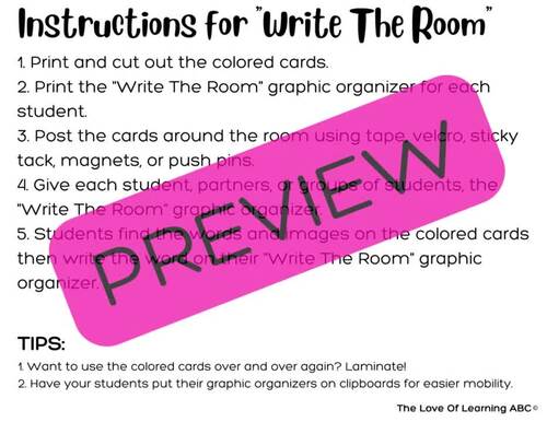 Summer Themed Words Write The Room A-Z Reading Writing Activity with ...