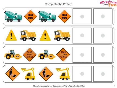 Busy Book-Construction Theme for Toddlers, Kindergarten Morning Work, T-155