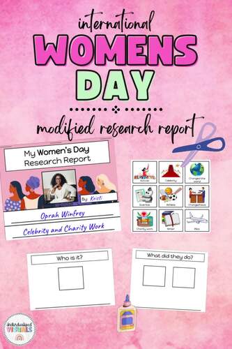 Women's Day Adapted Book & Research Report - International Womens Day ...