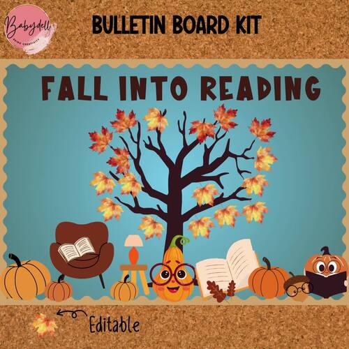 Fall into Reading Bulletin Board Kit - Perfect Autumn Classroom Decor ...