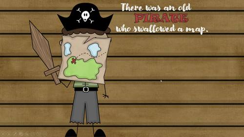 There Was An Old Pirate Who Swallowed A Map Interactive Activity