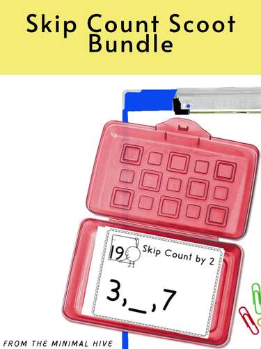 Skip Count 2,5, 10, & 100 Scoot Bundle by Fromtheminimalhive | TPT