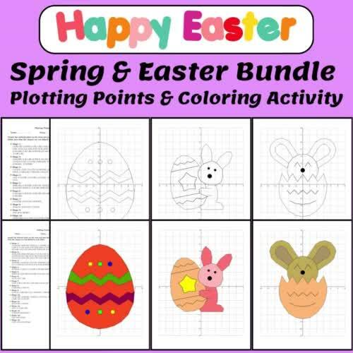 Happy Easter Math Coordinate Graphing Mystery Picture - Spring ...